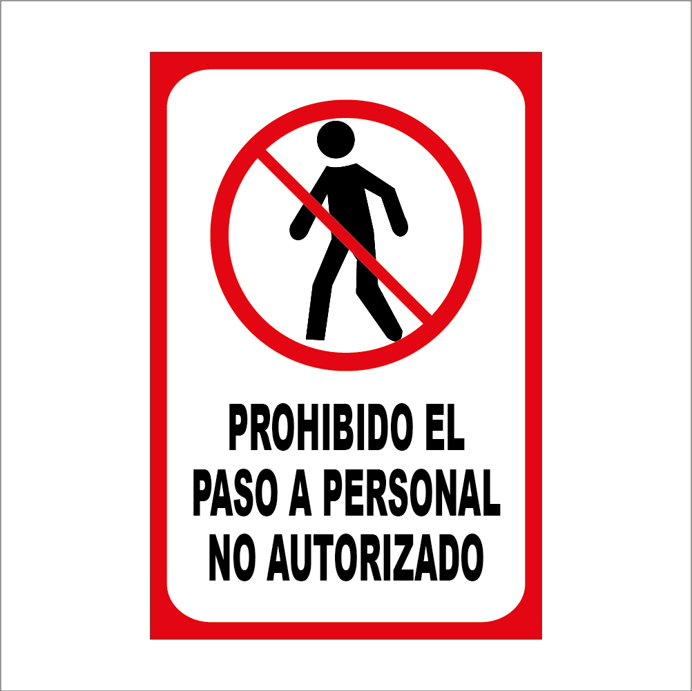 Rótulo prohibiciones 20x30cm - Innovación Digital