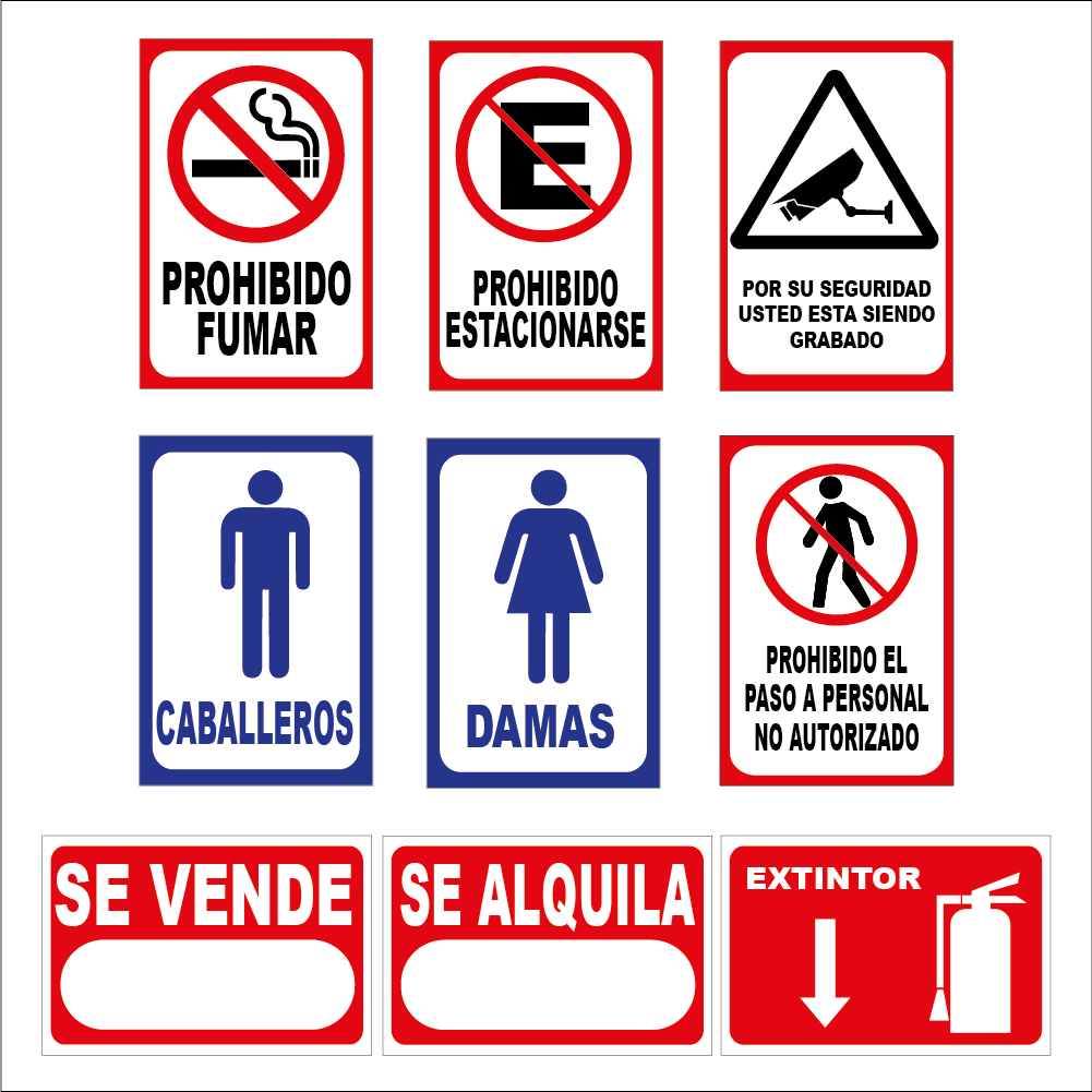 Set de 6 Rótulos en PVC - Innovación Digital